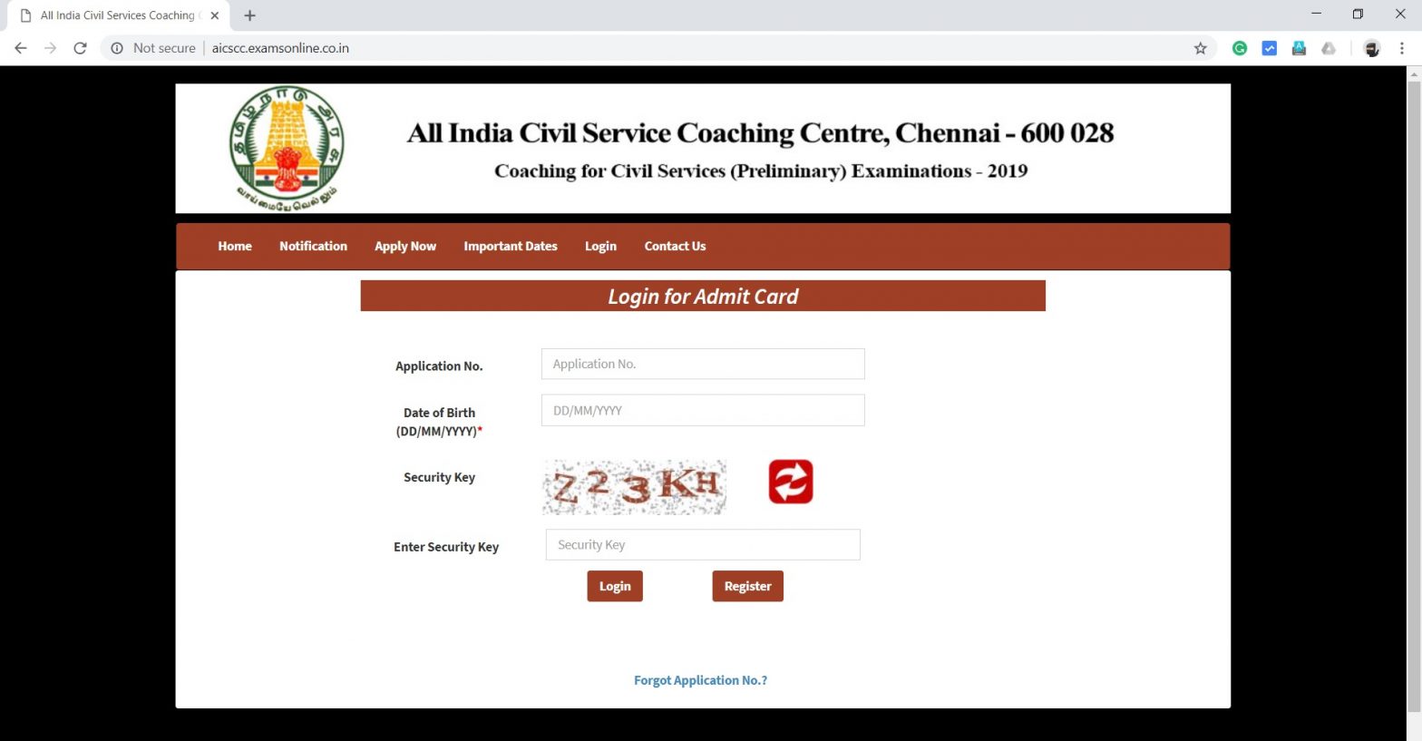 Download AICSCC Entrance Exam Hall ticket - UPSCHub